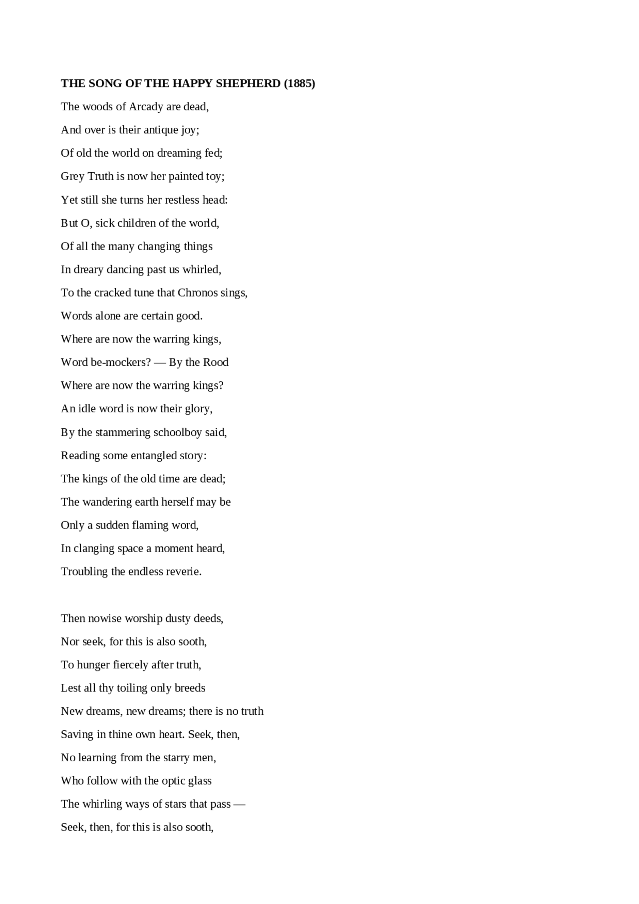 Poesie Di William Butler Yeats Appunti Di Letteratura Inglese Docsity