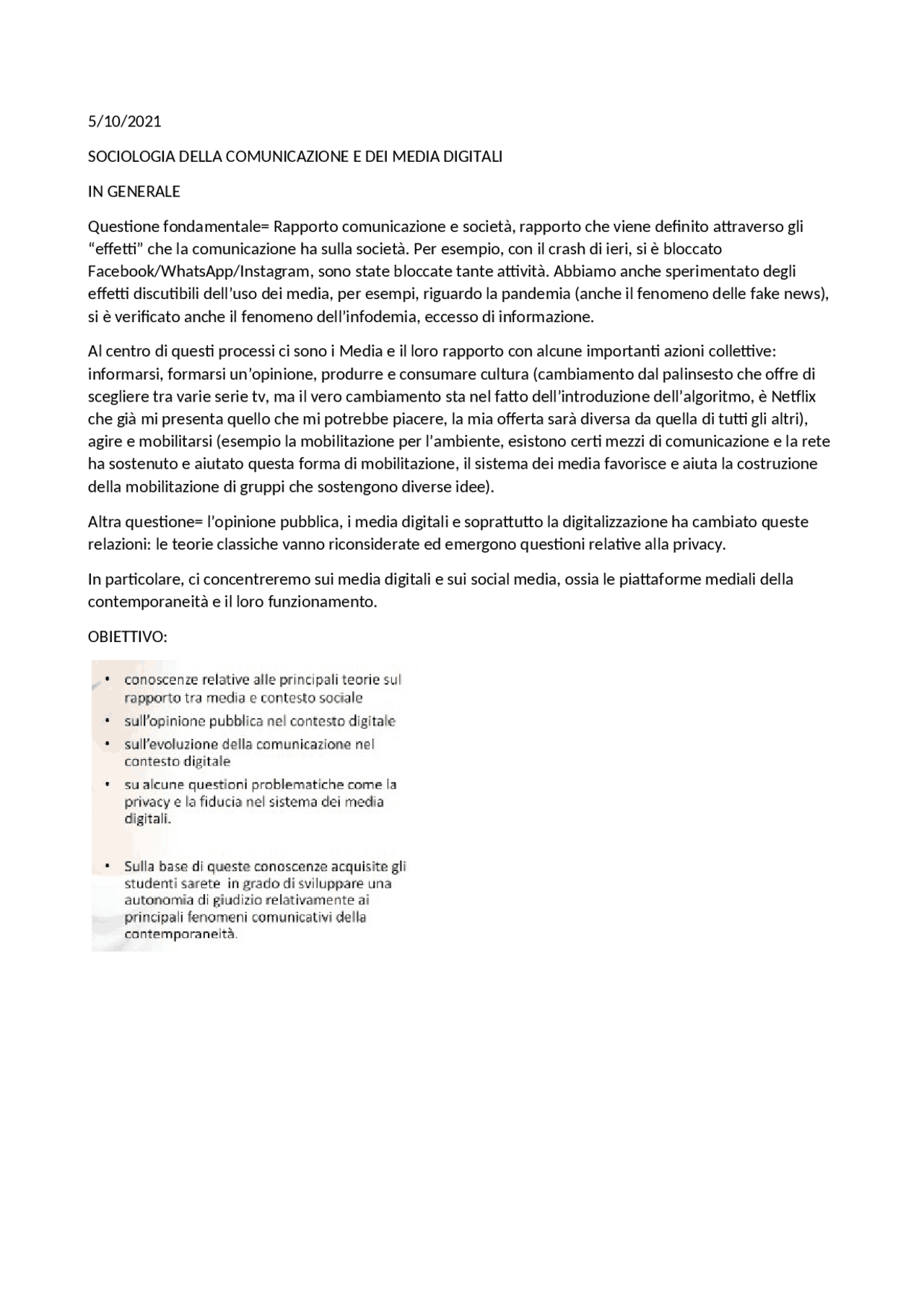 Appunti Presi A Lezione Appunti Di Sociologia Dei Media Docsity
