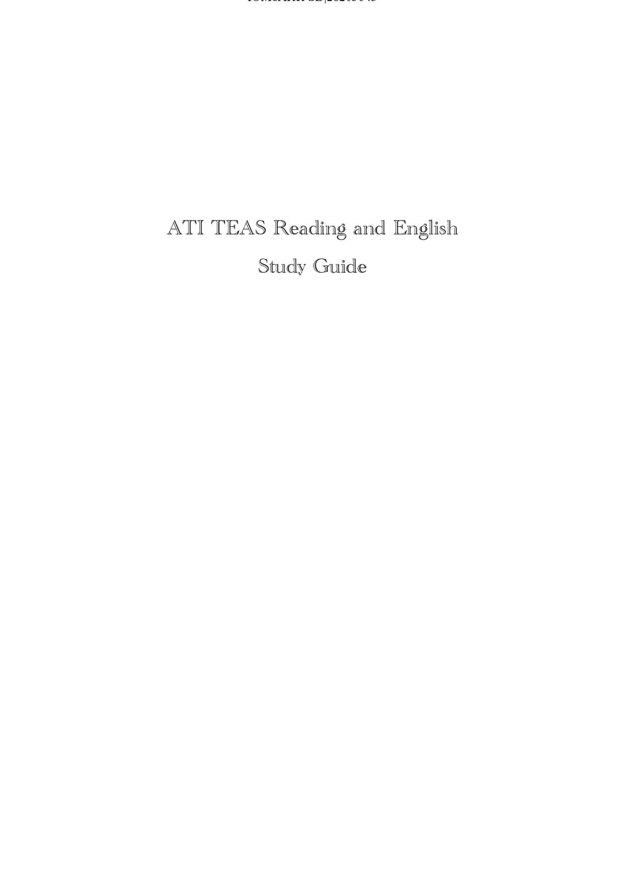 ATI TEAS Reading and English Study Guide | Quizzes Nursing | Docsity