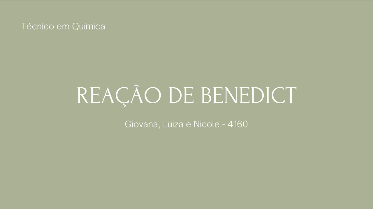 Reação de Benedict química ensino médio | Resumos Química | Docsity