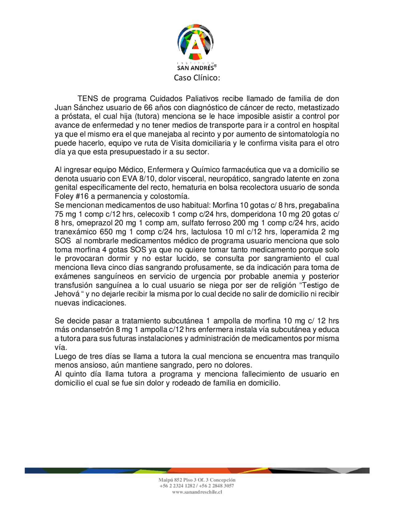 Caso Clinico Cuidados Paliativos Resúmenes De Enfermería Docsity