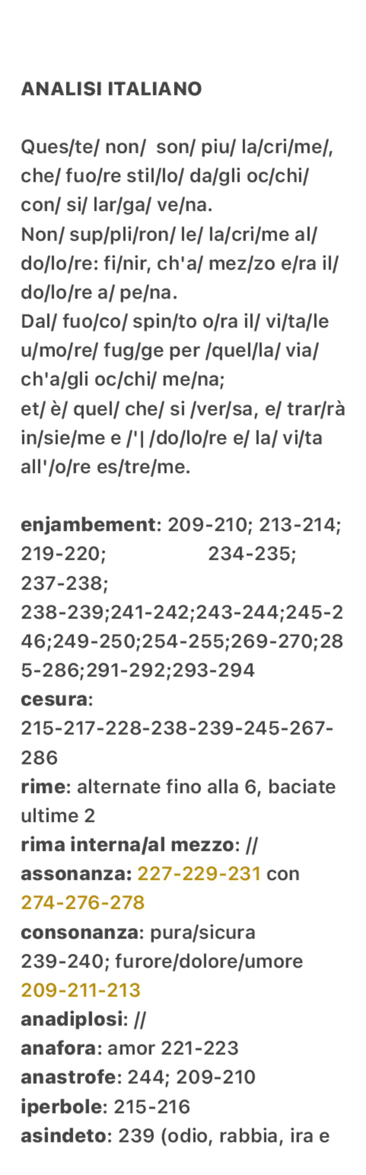 Analisi italiano poesia | Esercizi di Italiano | Docsity