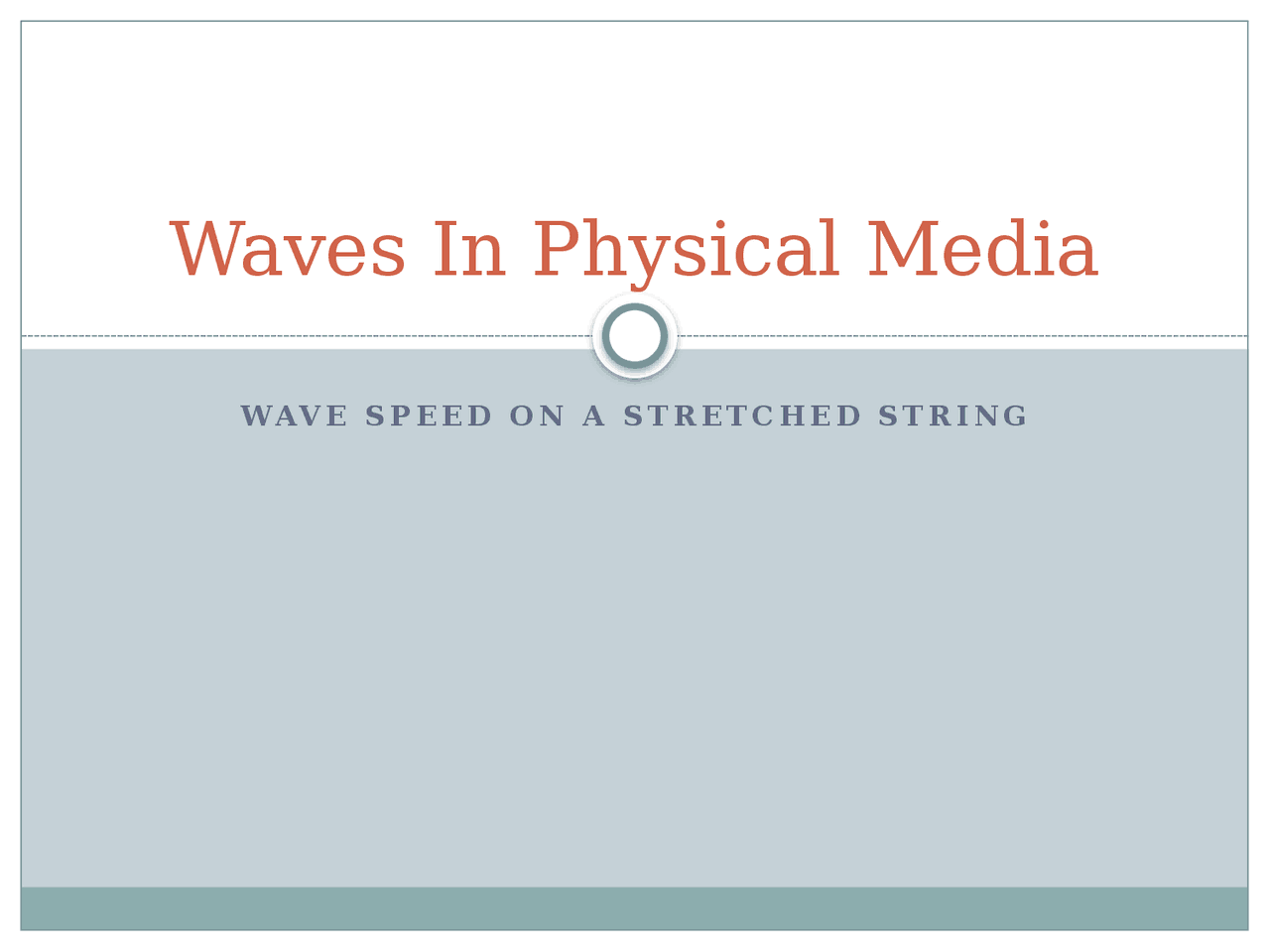 Wave Speed On A Stretched String Numericals Lecture Notes Physics