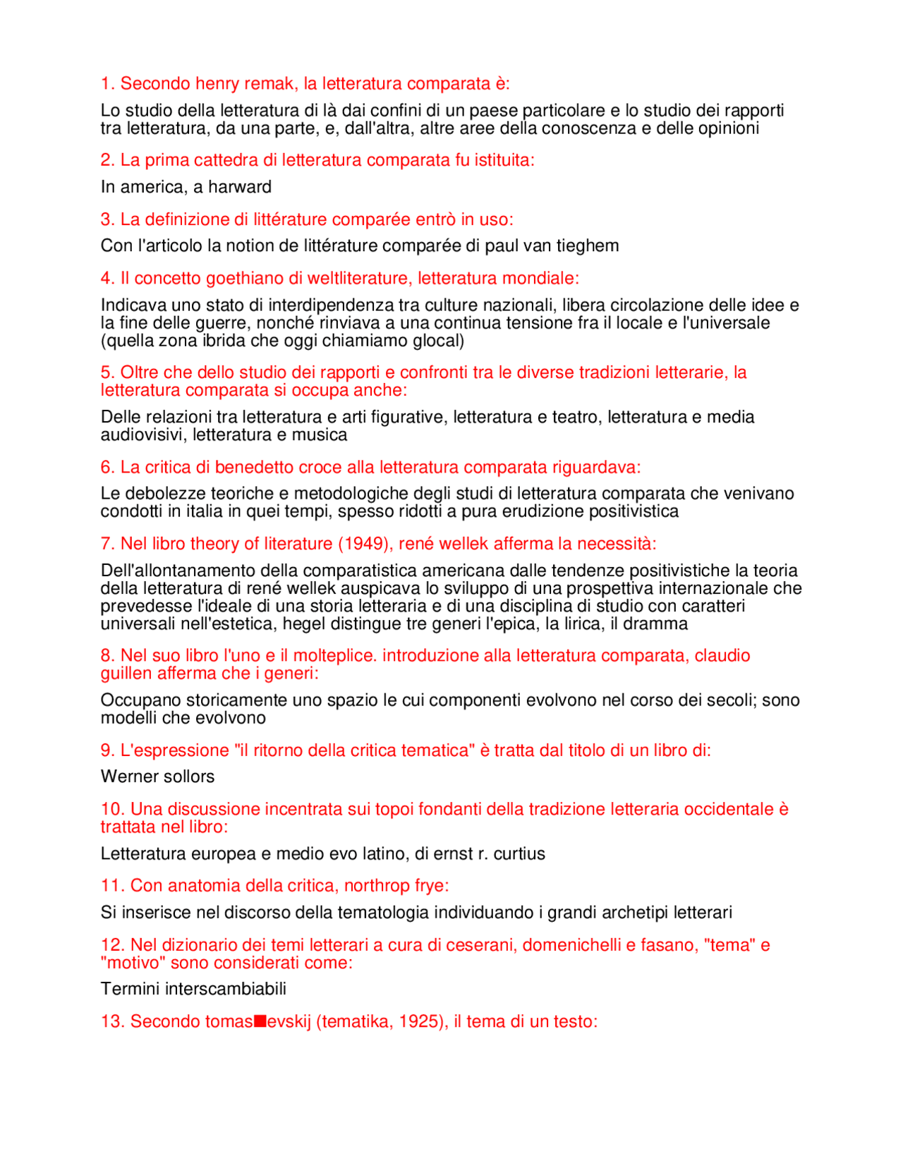 Paniere Critica letteraria e letterature comparate LM39 Linguistica ...