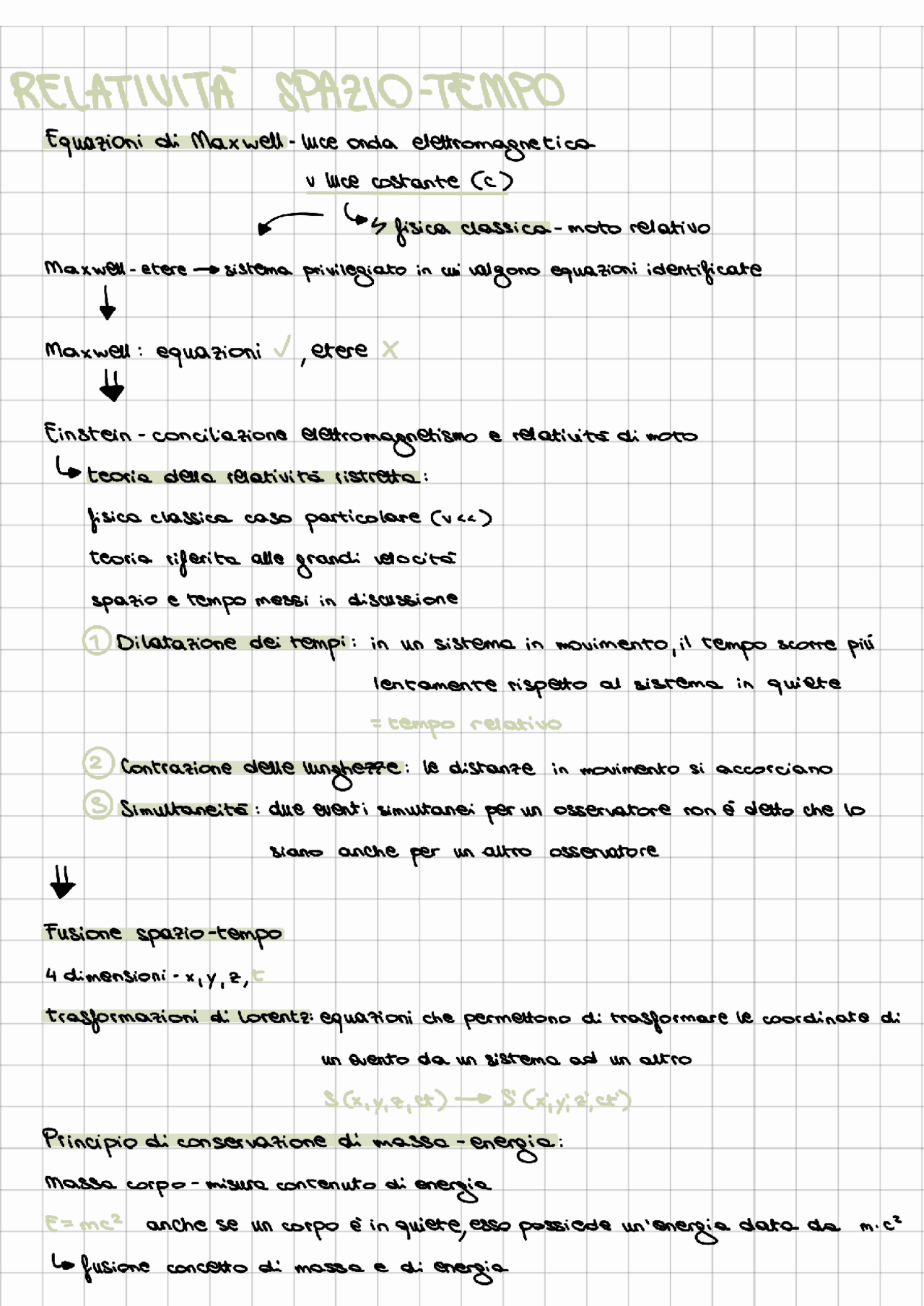 Riassunto Fisica Moderna Schemi E Mappe Concettuali Di Fisica Docsity
