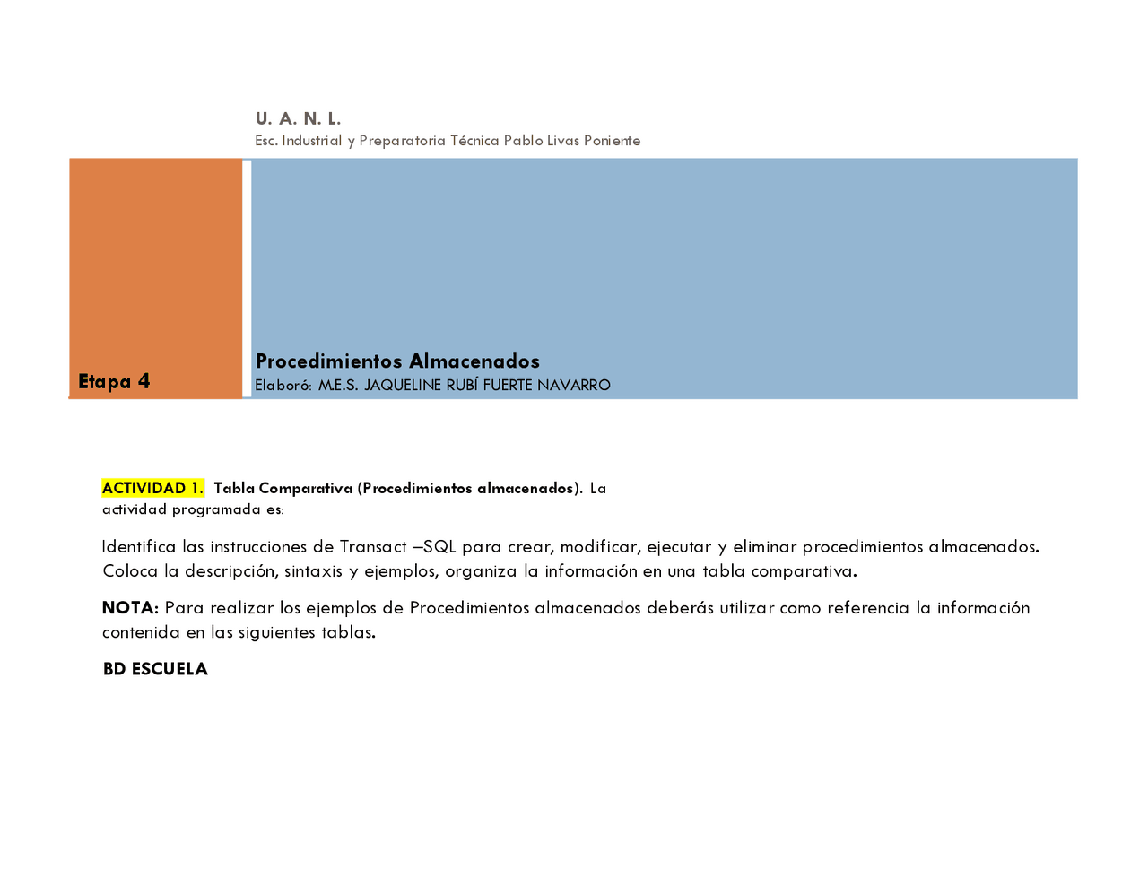 Base de datos ejercicios | Ejercicios de Fundamentos de Administración ...
