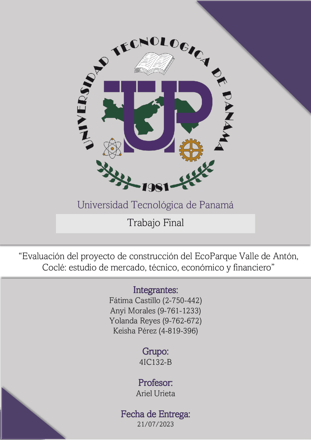 Evaluación De Proyecto De Un Ecoparque Exámenes De Gestión De