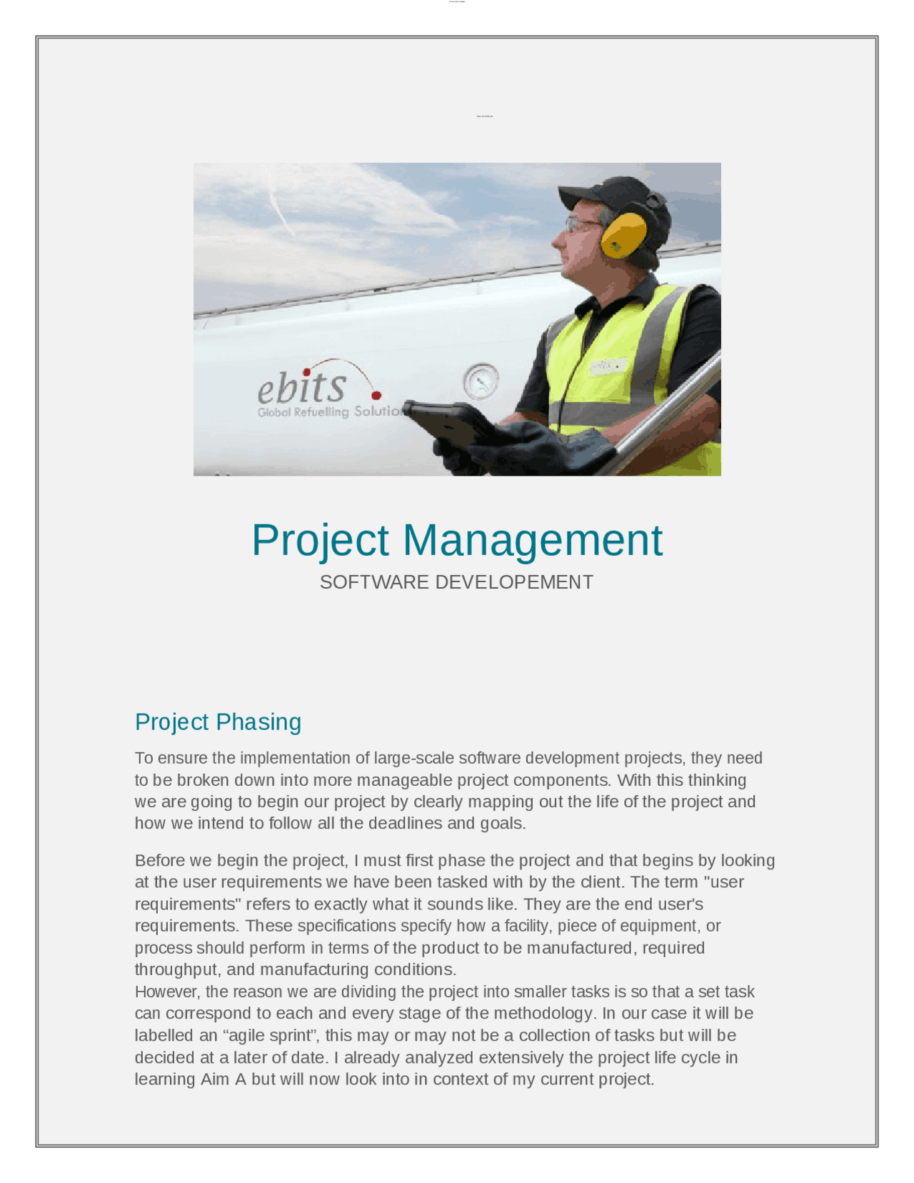 BTEC Level 3 National Diploma RQF - Unit 9 project mangement ...