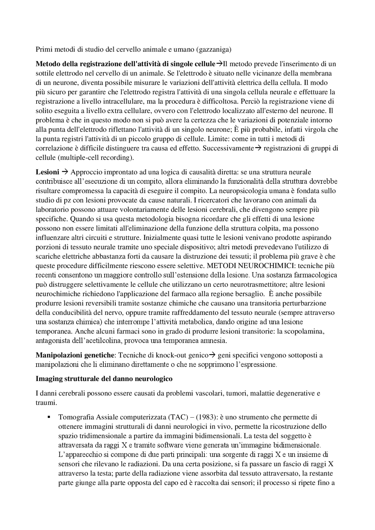 Sintesi Completa E Accurata Del Libro Neuroimaging Metodi In
