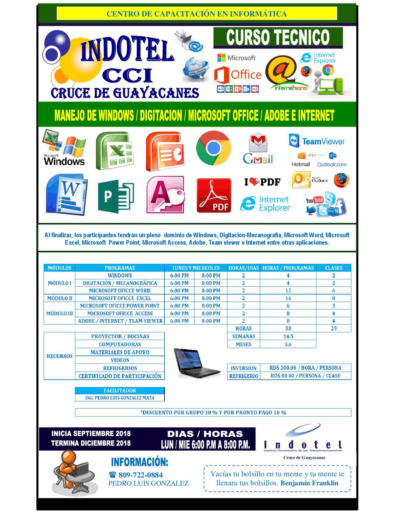CURSO DE CAPACITACION INFORMATICA PARA INTERESADOS | Resúmenes de ...