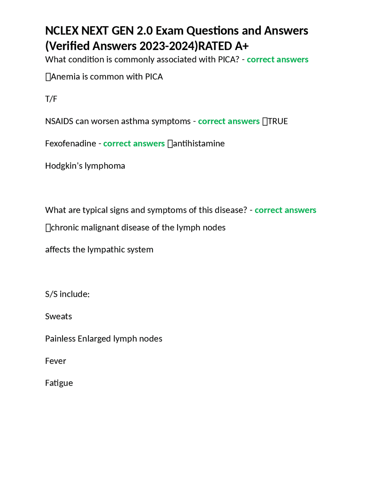 NCLEX NEXT GEN 2.0 Exam Questions and Answers (Verified Answers 2023 ...
