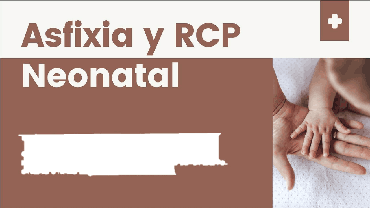 Asfixia Y Reanimacion Neonatal Diapositivas De Ginecología Docsity