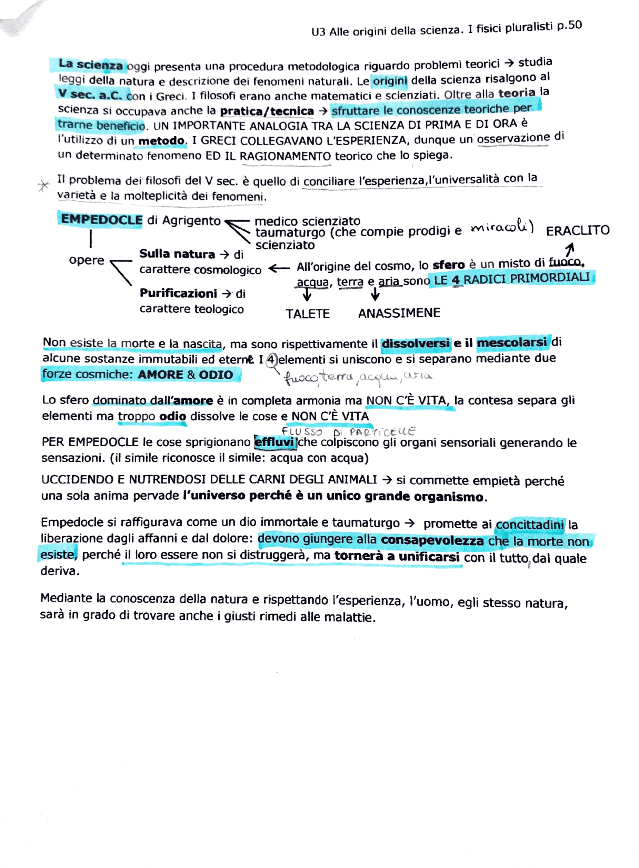 Parmenide, Zenone e Anassagora, Empedocle e Democrito. | Schemi e mappe ...