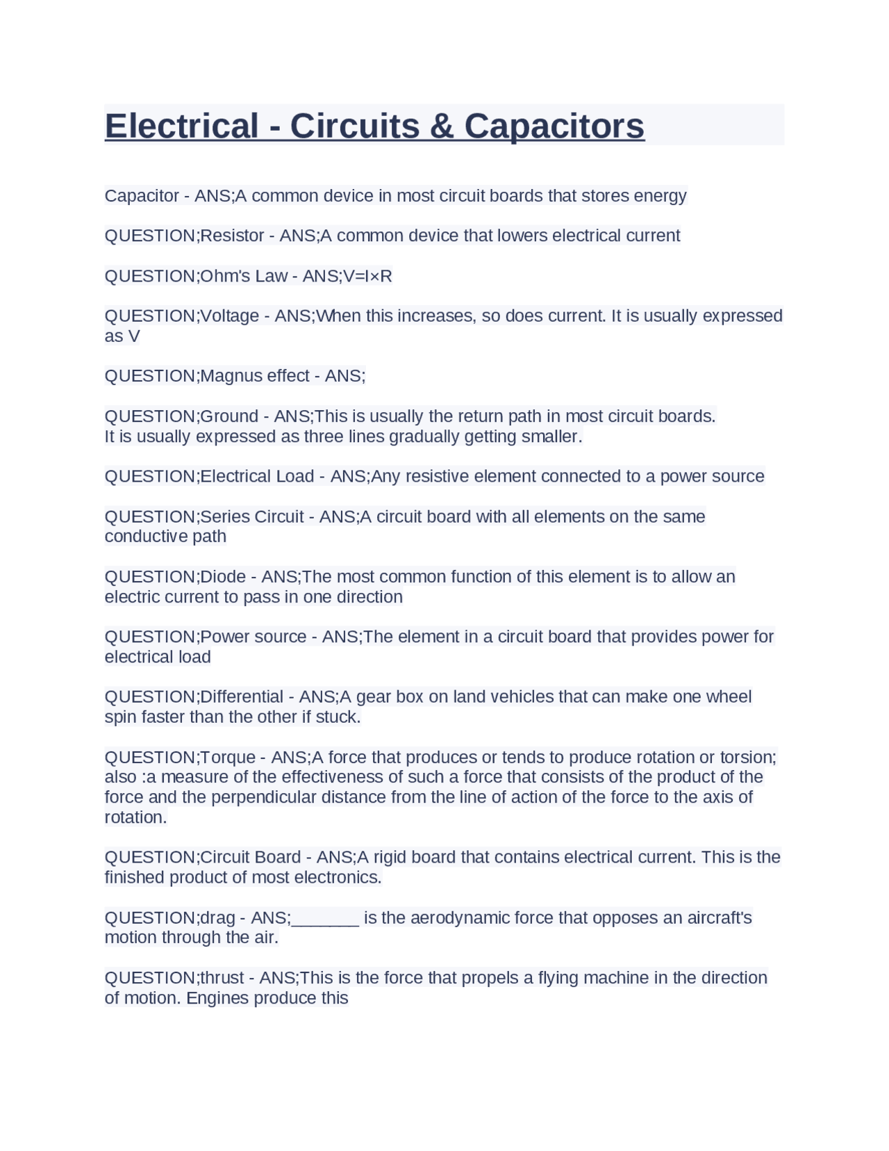 electrical.docx/electrical.docx | Exams Electrical Engineering | Docsity