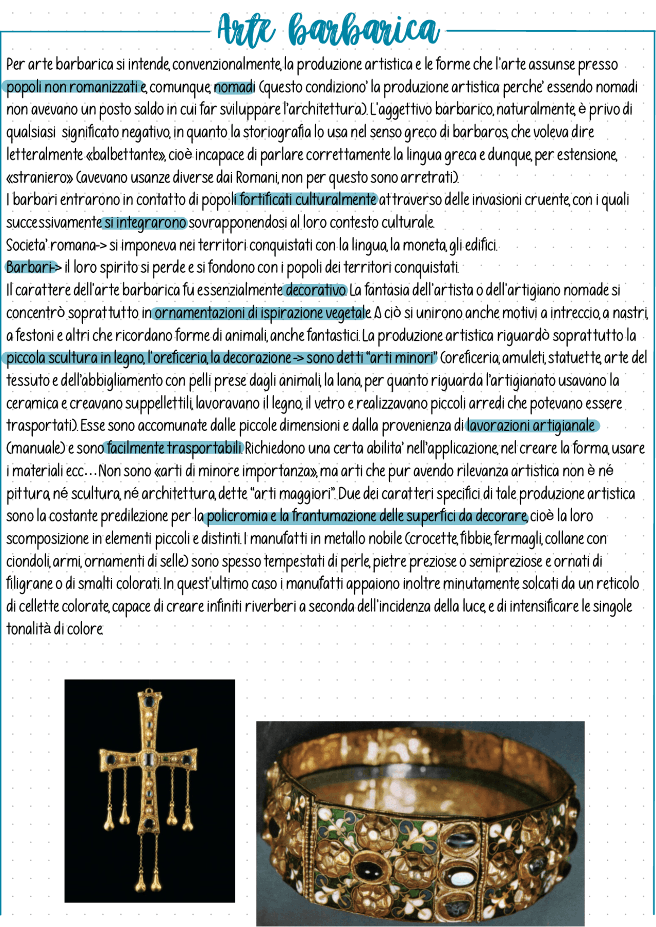 Arte barbarica (scultura e architettura) | Appunti di Elementi di ...