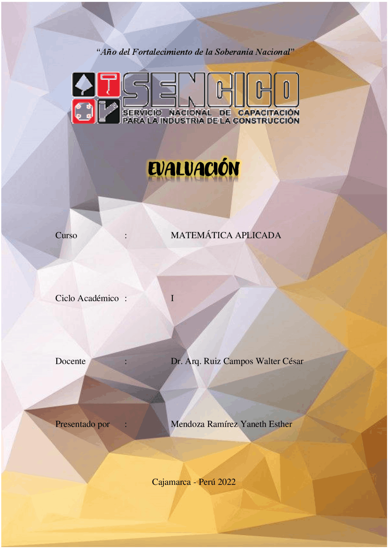 Evaluacion De Matematica Exámenes De Matemáticas Aplicadas Docsity