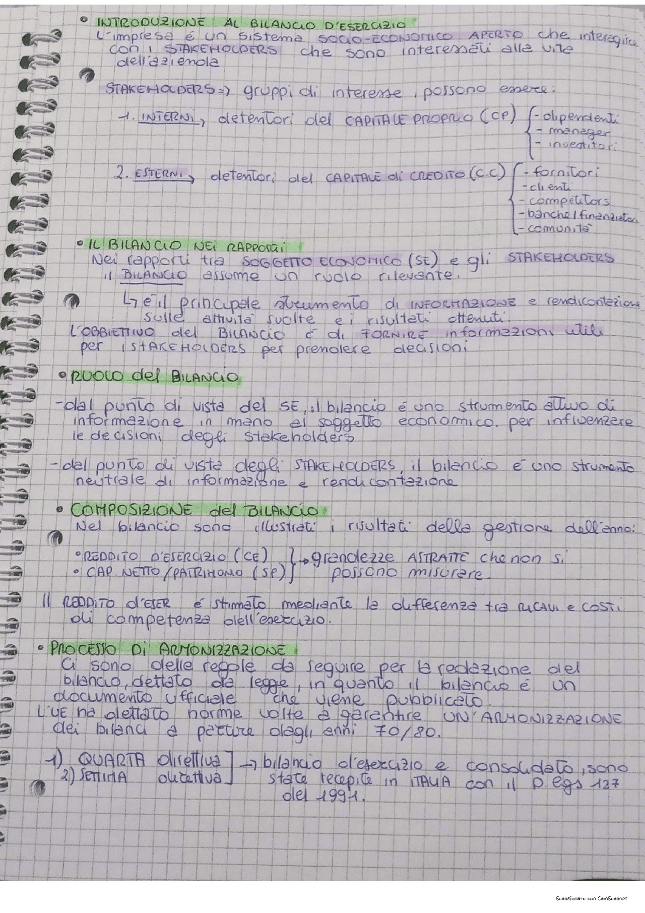 Teoria Completa Di Ragioneria Appunti Di Ragioneria Docsity