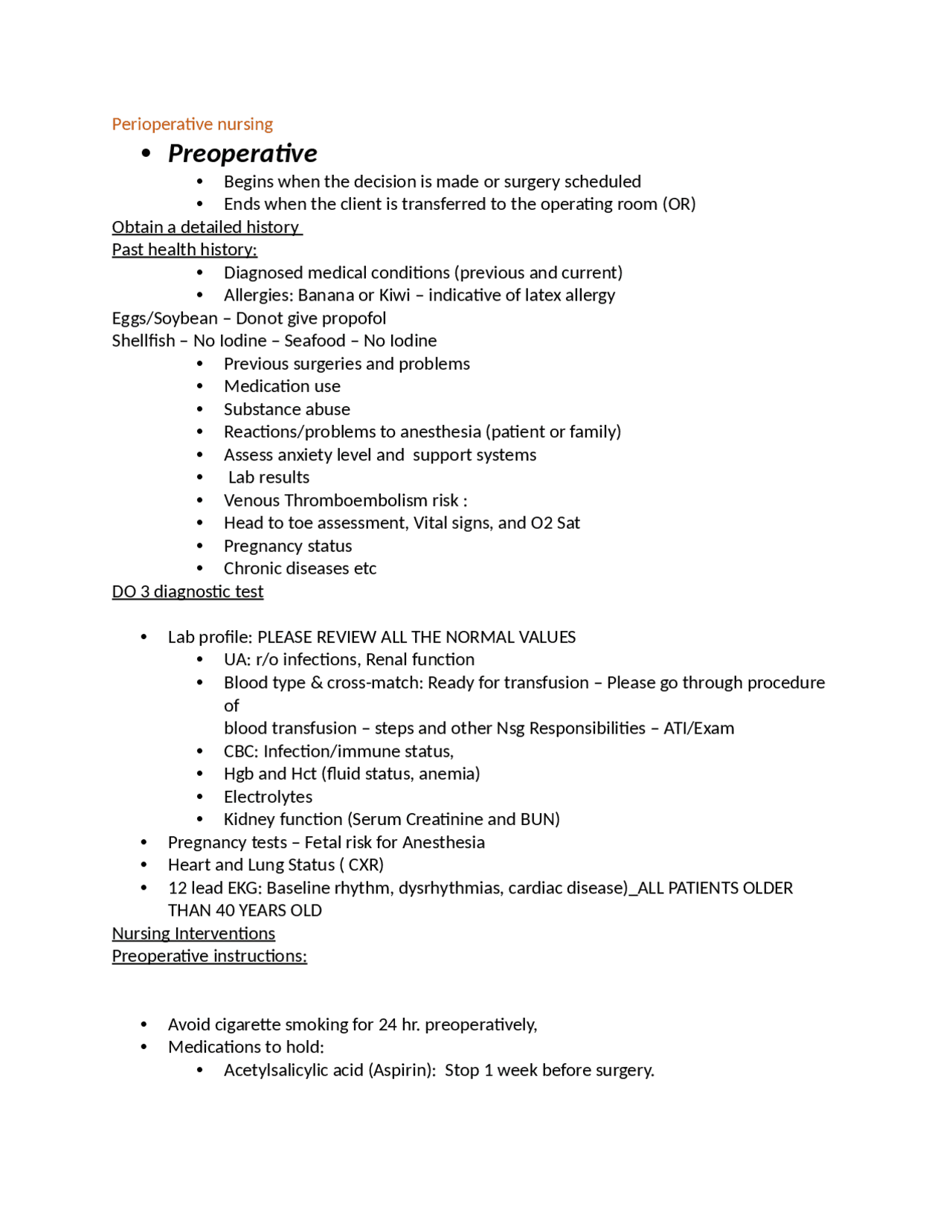 Nurs 120 Final Review For Medsurg Exams Health Sciences Docsity