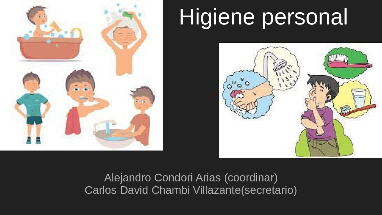 Higiene personal investigación | Apuntes de Salud Pública | Docsity