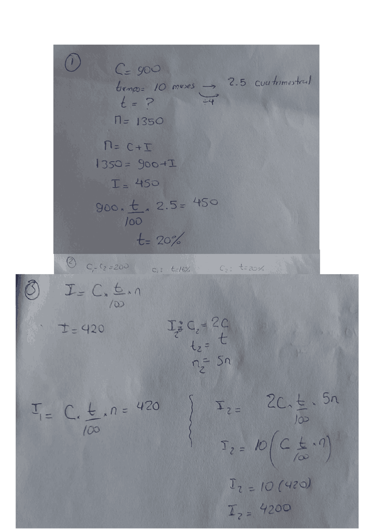 Contiene ejercicios de matematica financiera, resueltos en bases a las formulas proporcion ...