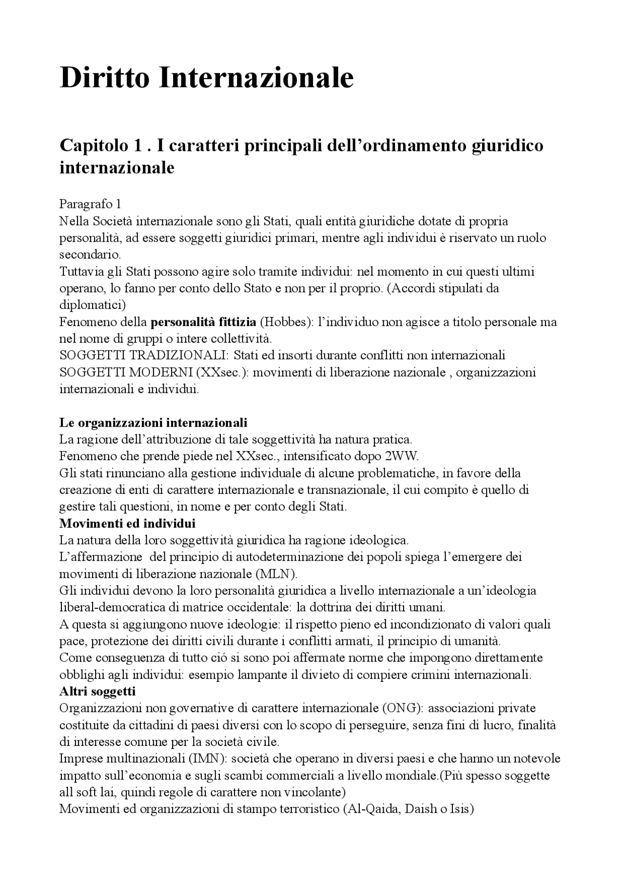 Riassunto Diritto Internazionale Schemi E Mappe Concettuali Di