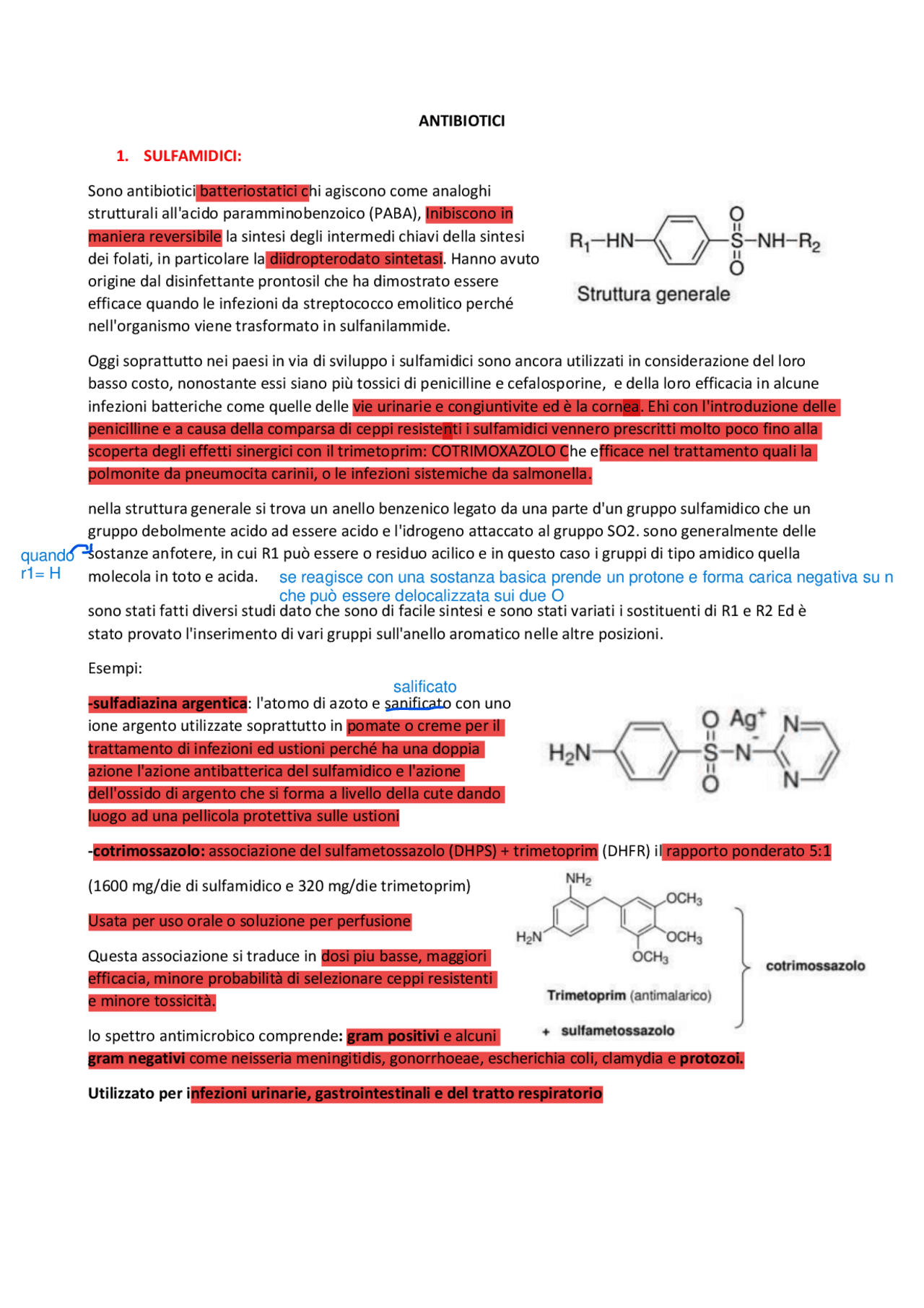 Classi di antibiotici | Appunti di Chimica Farmaceutica | Docsity