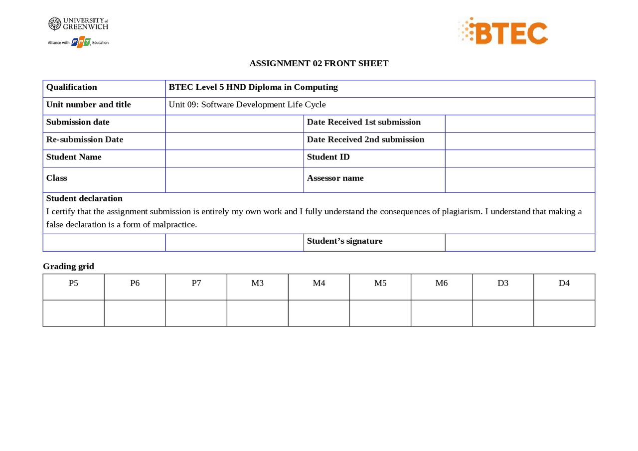 Software Development Life Cycle | Study Guides, Projects, Research Software Development | Docsity