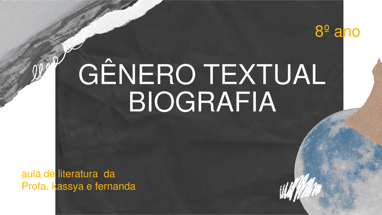 Gêneros textuais para fundamental 1 | Slides Português (Gramática - Literatura) | Docsity