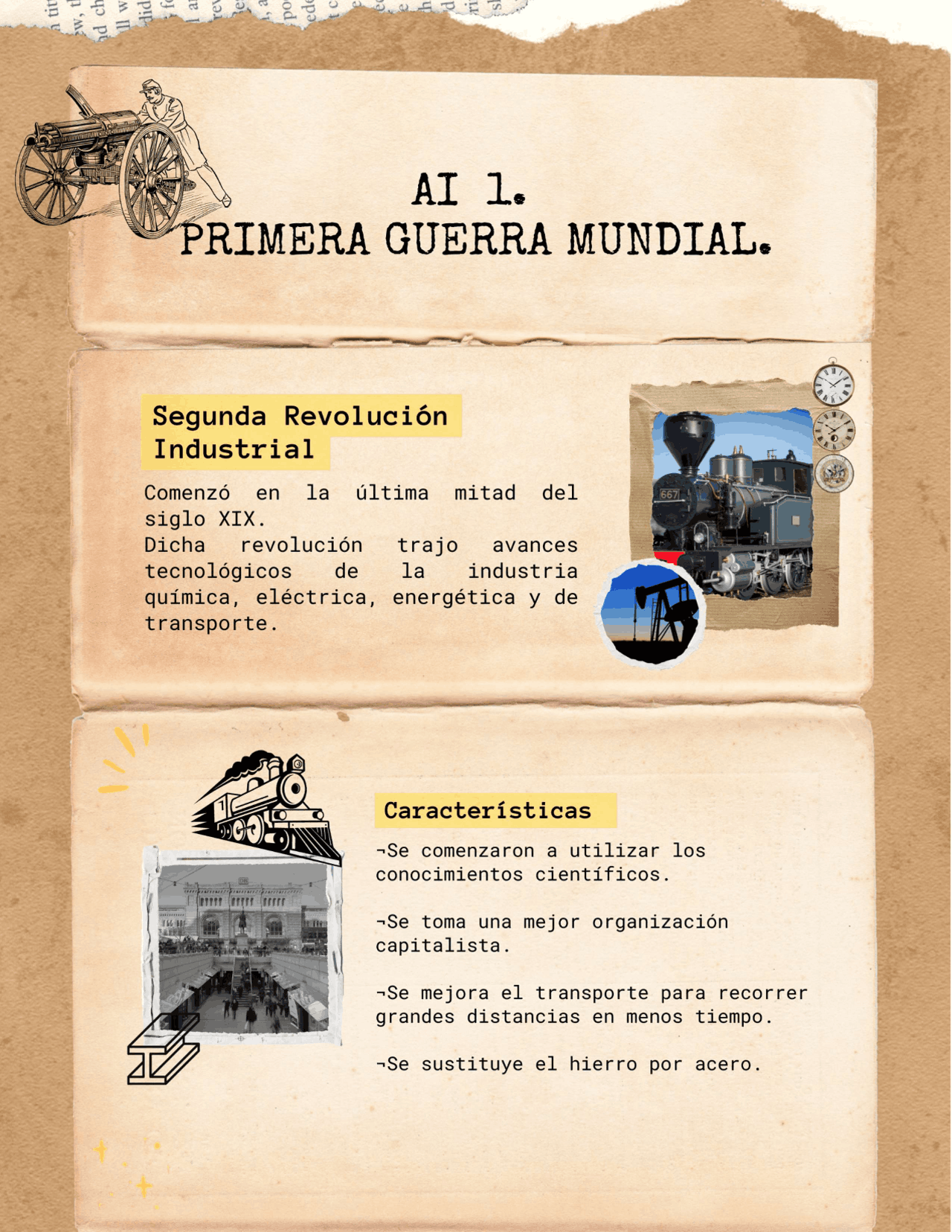 ACTIVIDAD INTEGRADORA 1 LA PRIMERA GUERRA MUNDIAL | Ejercicios de Historia | Docsity