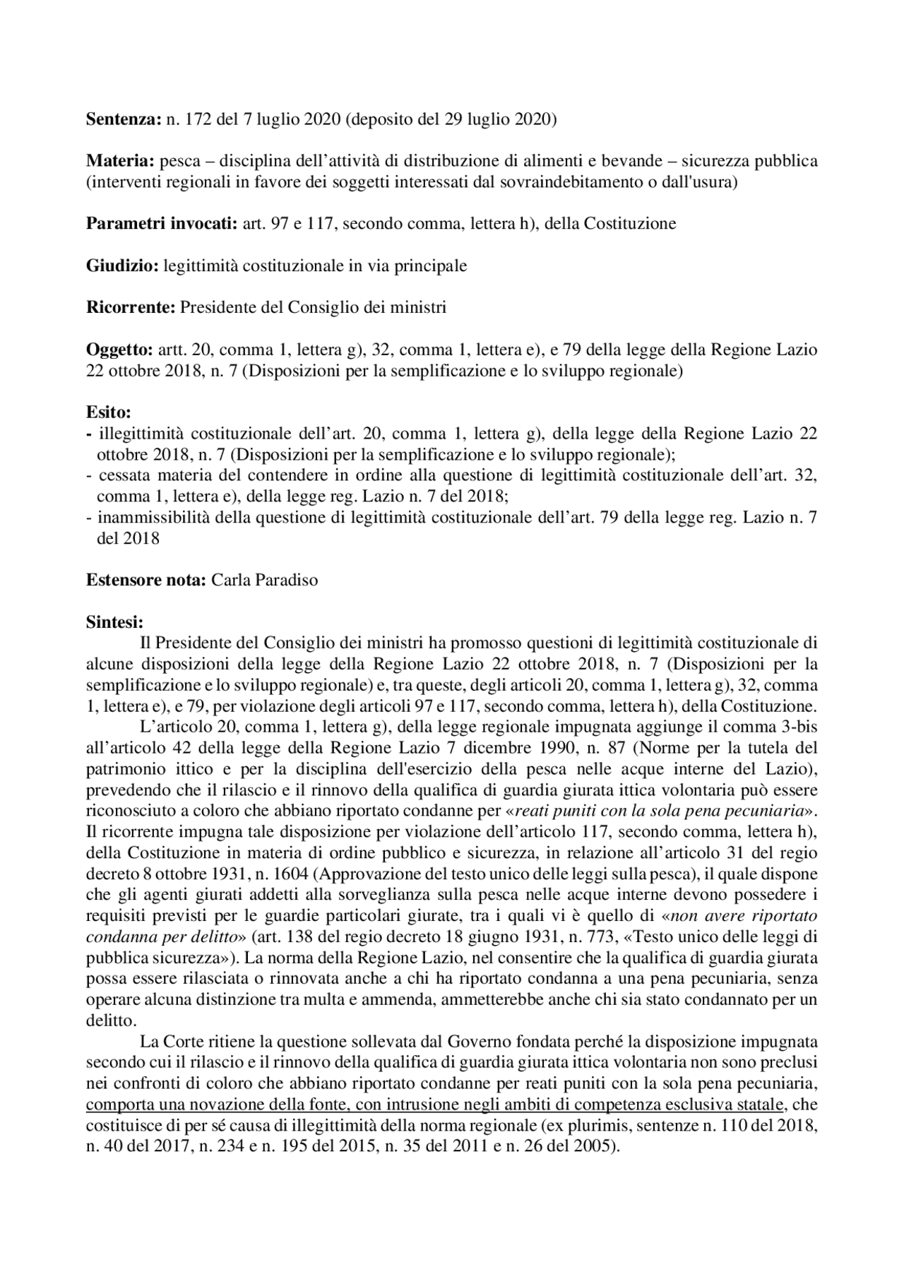 Sentenza Interpretativa Del Diritto Schemi E Mappe Concettuali Di