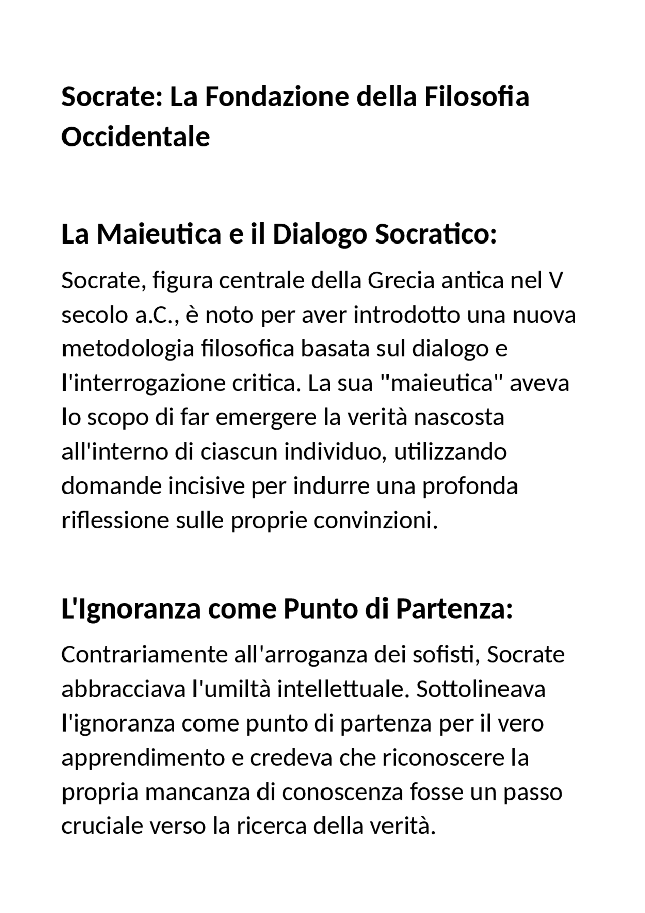 Vita Morte E Pensiero Di Socrate Appunti Di Filosofia Docsity