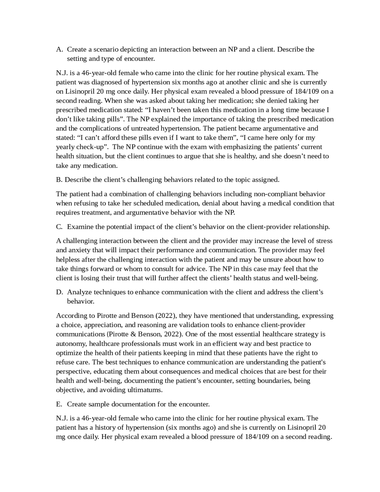 The Patient Became Argumentative Cheat Sheet Nursing Docsity