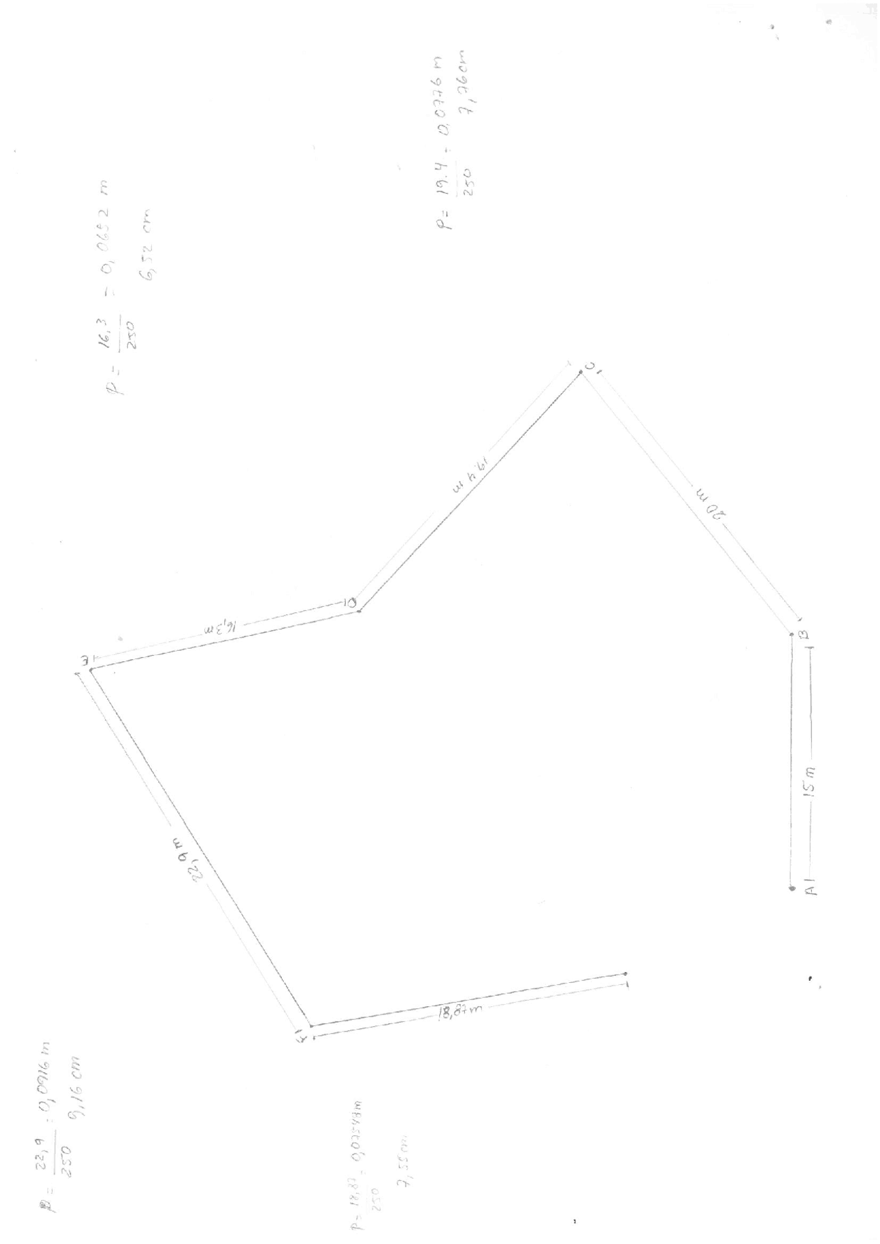 Dibujo de poligonal cerrada y escala | Ejercicios de Ingeniería de ...