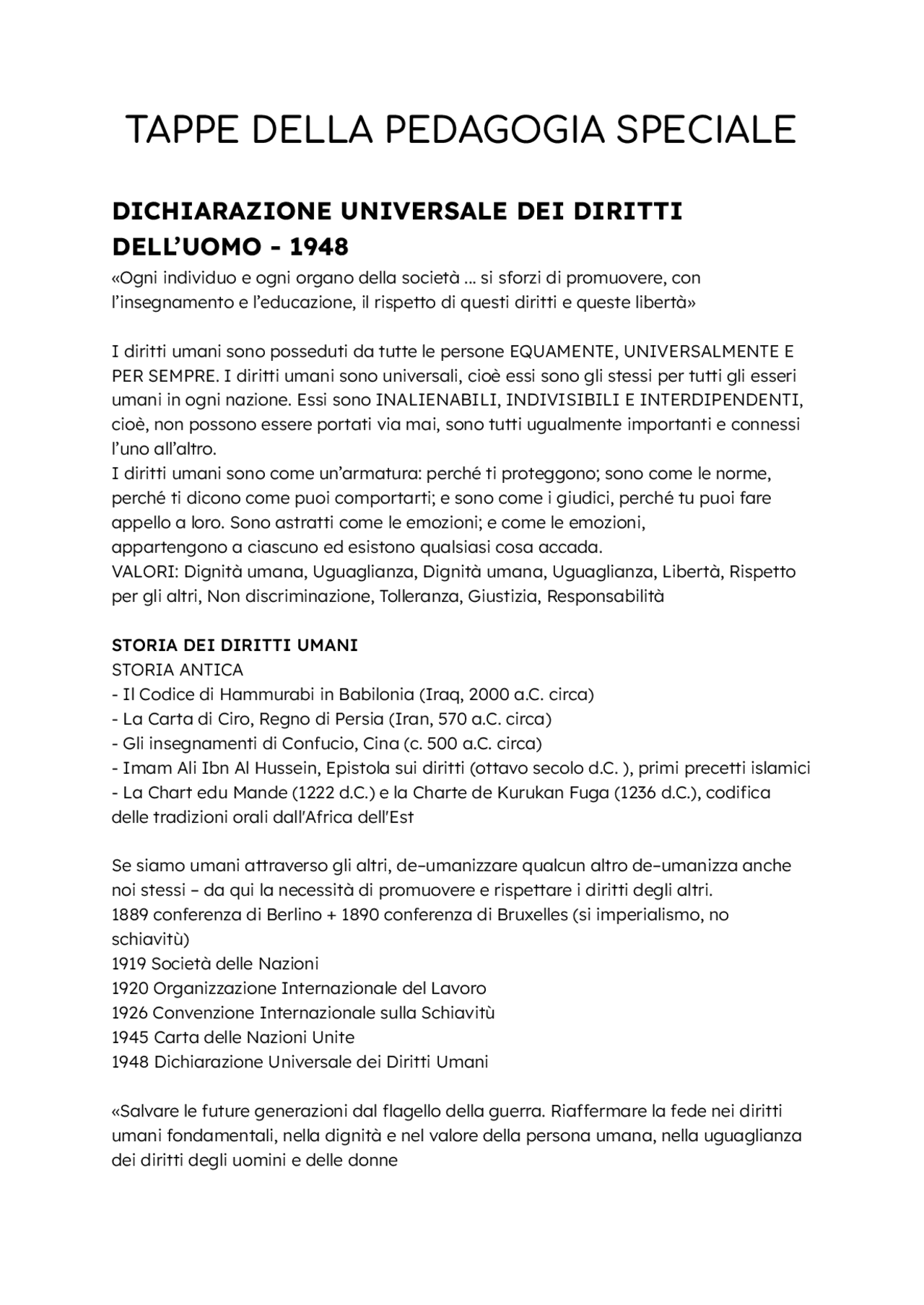 Pedagogia speciale TORINO | Appunti di Pedagogia | Docsity