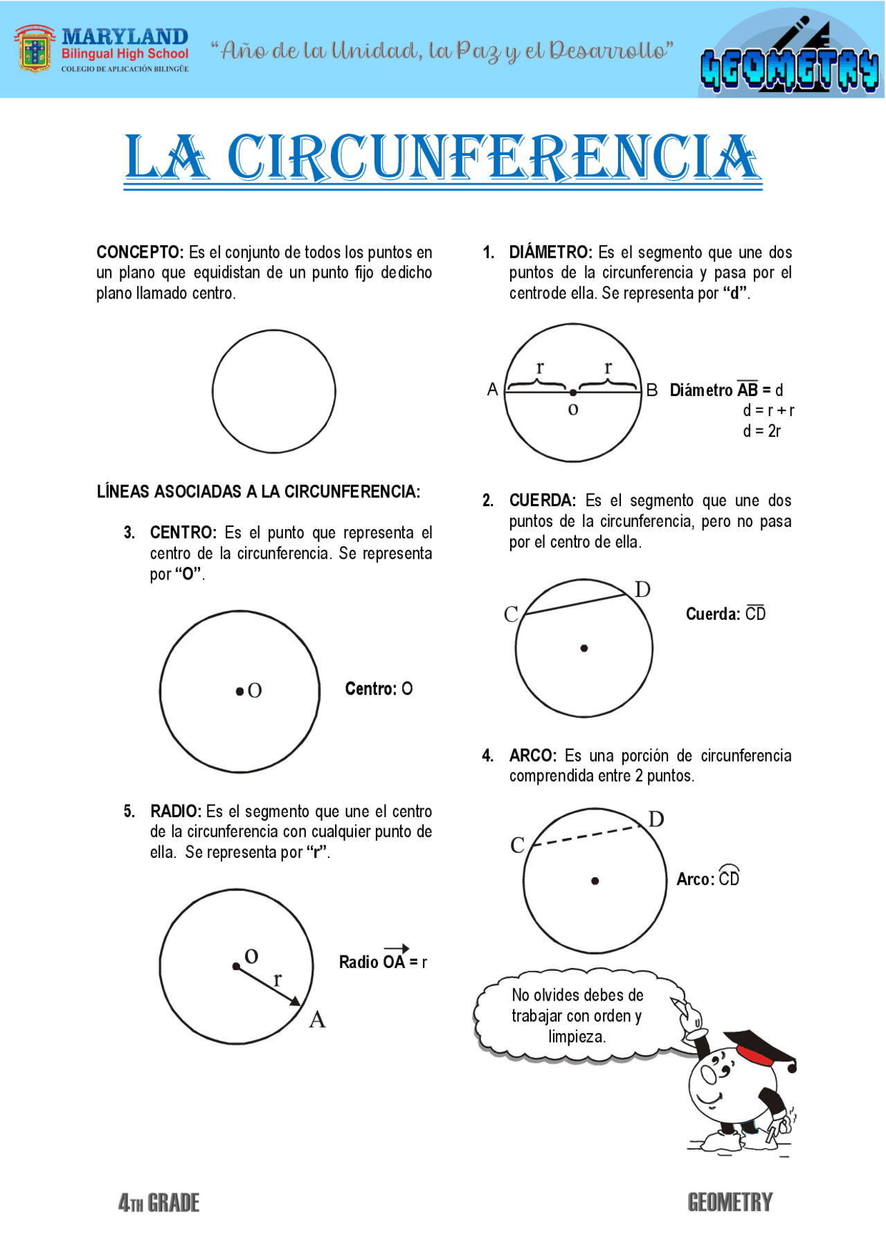 Circunferencia I - Definición y propiedades | Transcripciones de ...