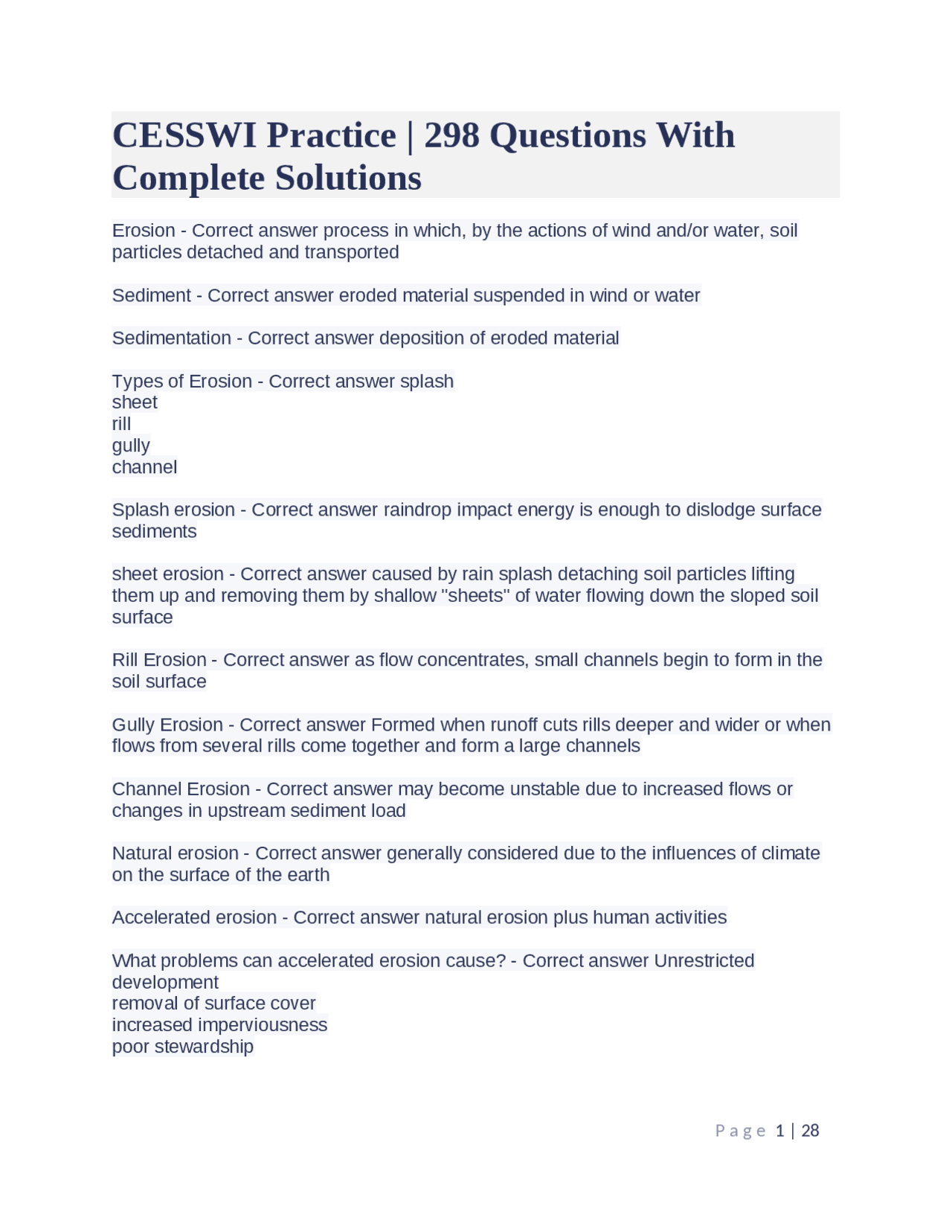 CESSWI Practice | 298 Questions With Complete Solutions | Exams Company Secretarial Practice ...