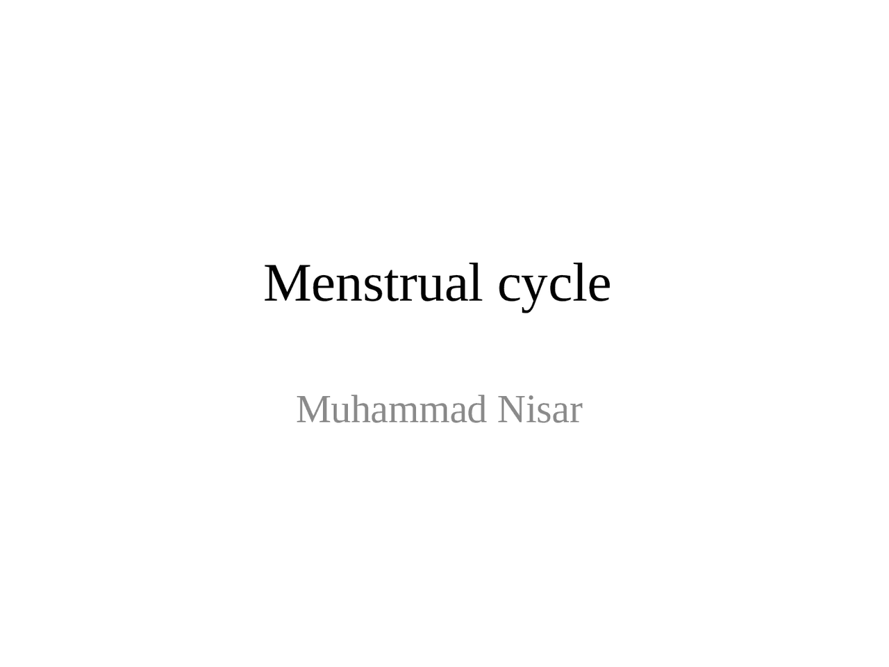 slides on Menstrual cycle | Study notes Biology | Docsity