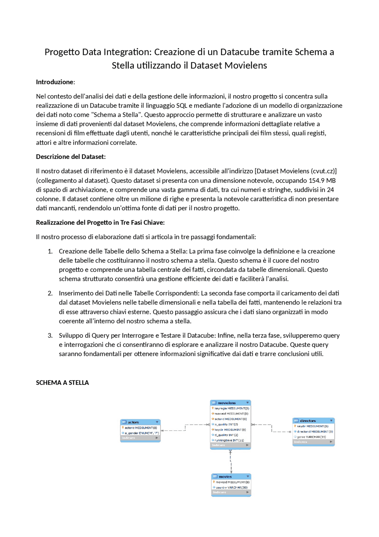 Progetto SQL- Data Integration (Datacube) | Guide, Progetti e Ricerche di Database Relazionali ...