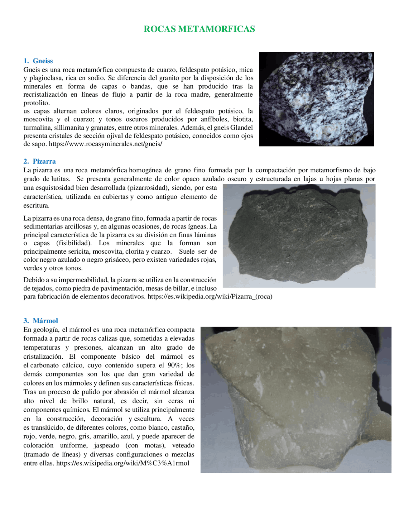 Rocas De Textura Foliada