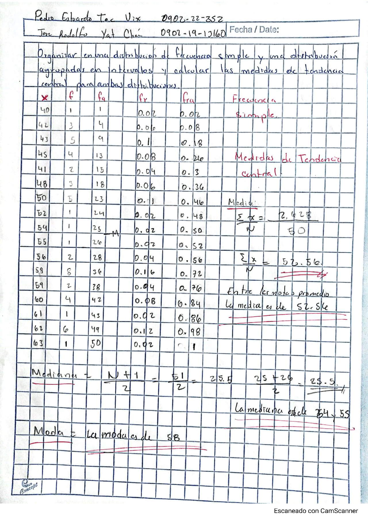 Distribución de frecuencia simple y distribución de frecuencia agripada ...
