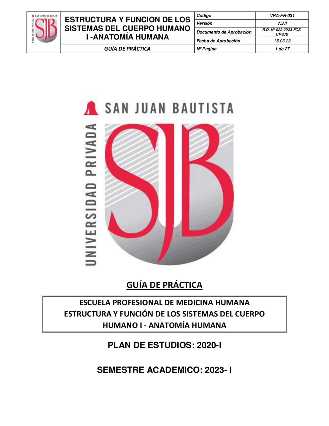 GUÍA DE PRÁCTICA DE ANATOMÍA | Guías, Proyectos, Investigaciones de Anatomía | Docsity
