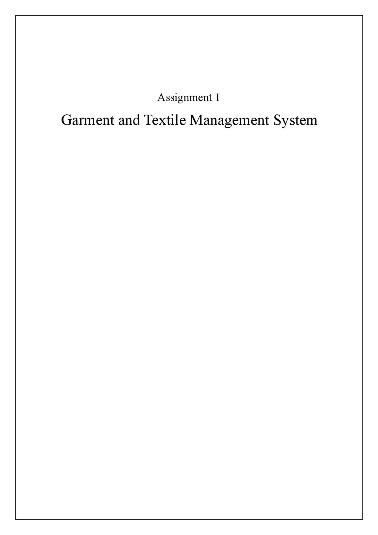 Garment and Textile Management System - persona and wireframes ...