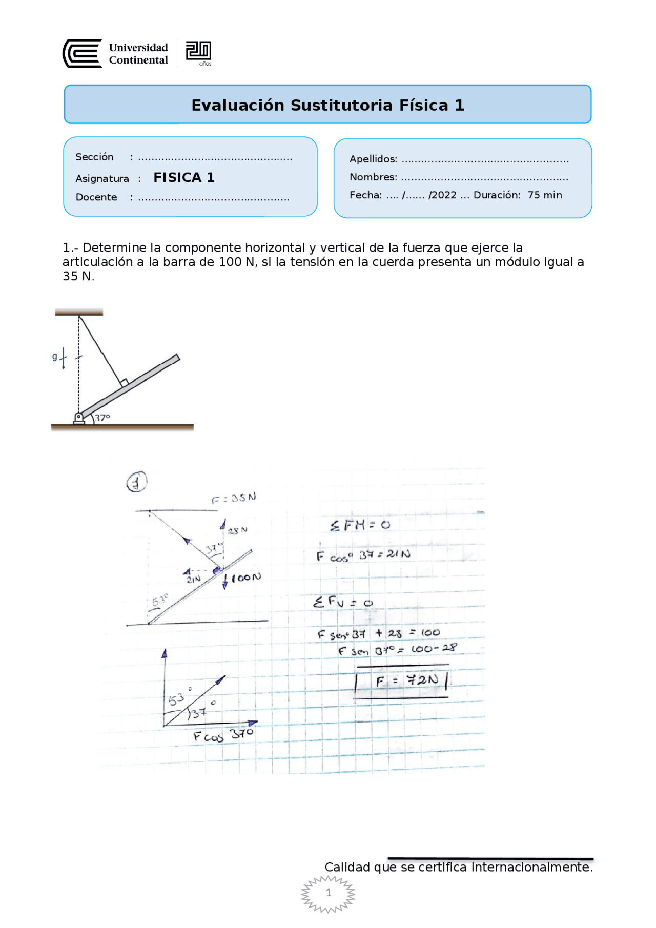 Ejercicios De Fisica Diapositivas De Física Docsity