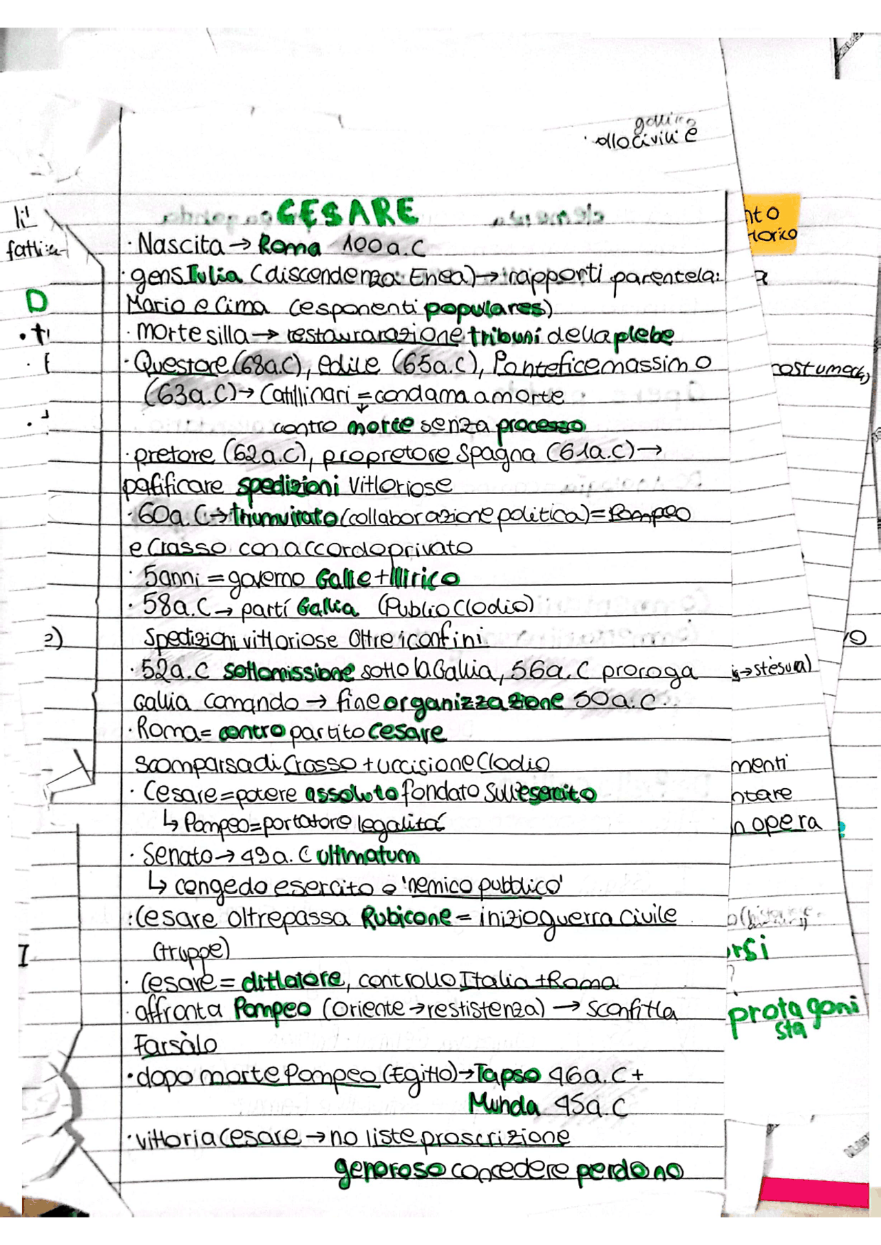 Cesare Schemi Riassuntivi Schemi E Mappe Concettuali Di Latino Docsity