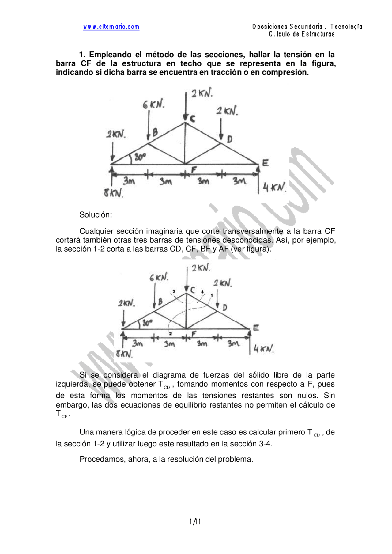 Reticulados estática y resistencia | Apuntes de Estática | Docsity