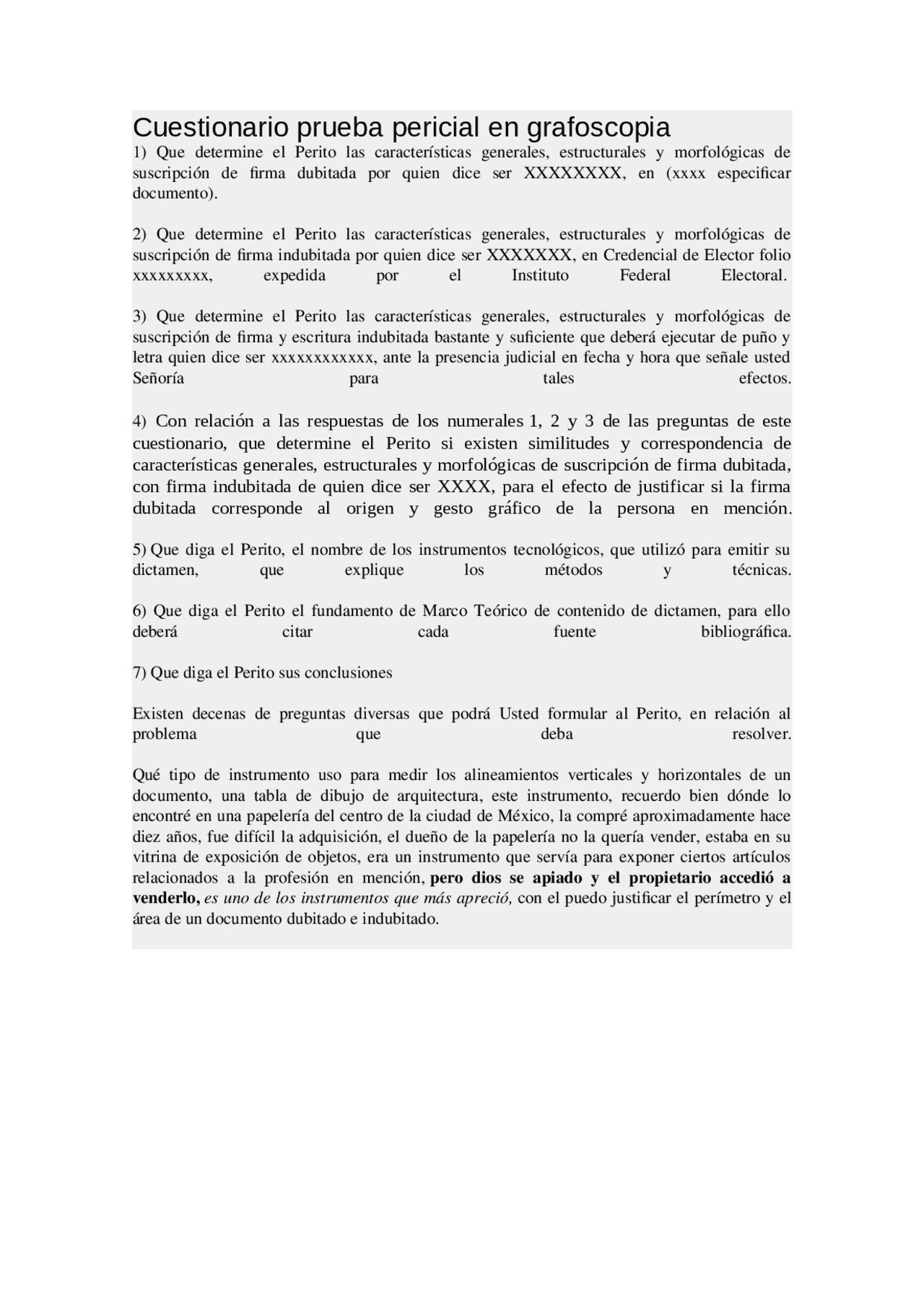 Preguntas de un dictamen | Transcripciones de Derecho | Docsity