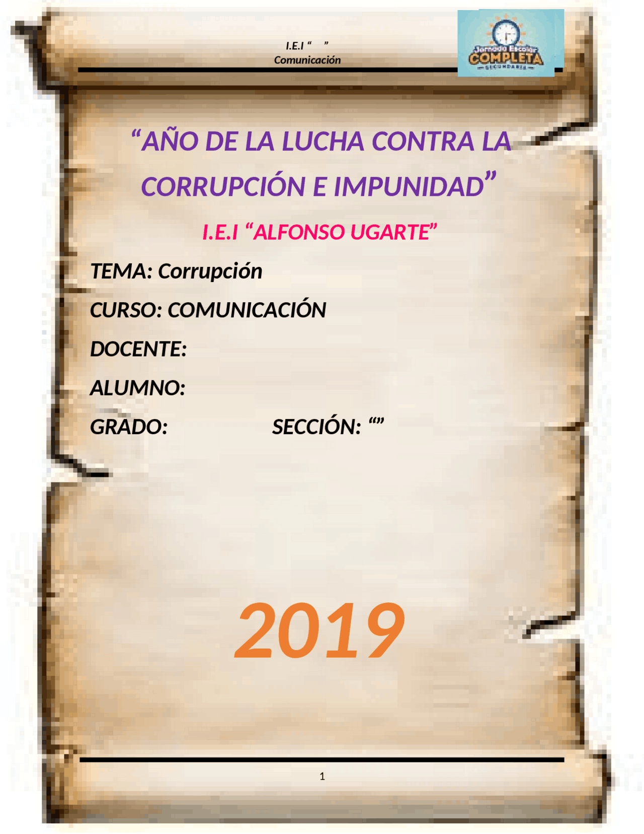 Monografia De Corrupción Monografías Ensayos De Comunicación Docsity