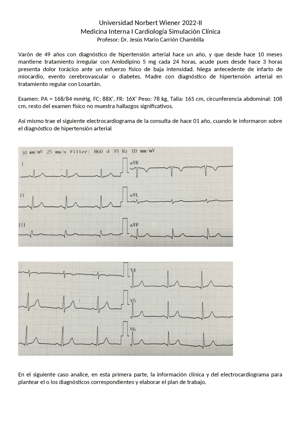 Caso clinico para estudiante de cardiologia | Apuntes de Medicina ...