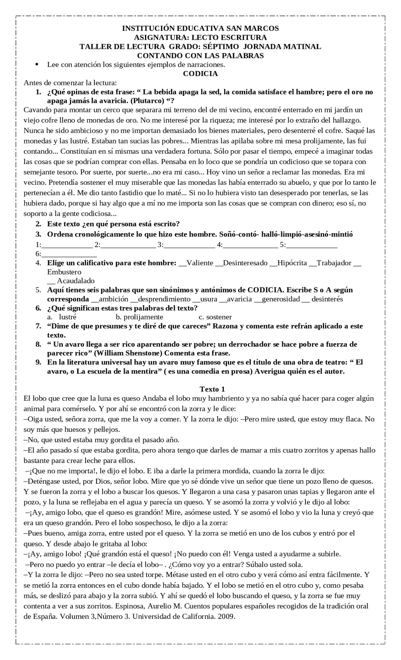 Guía De Aprendizaje Sobre El Análisis De Distintos Tipos De Textos
