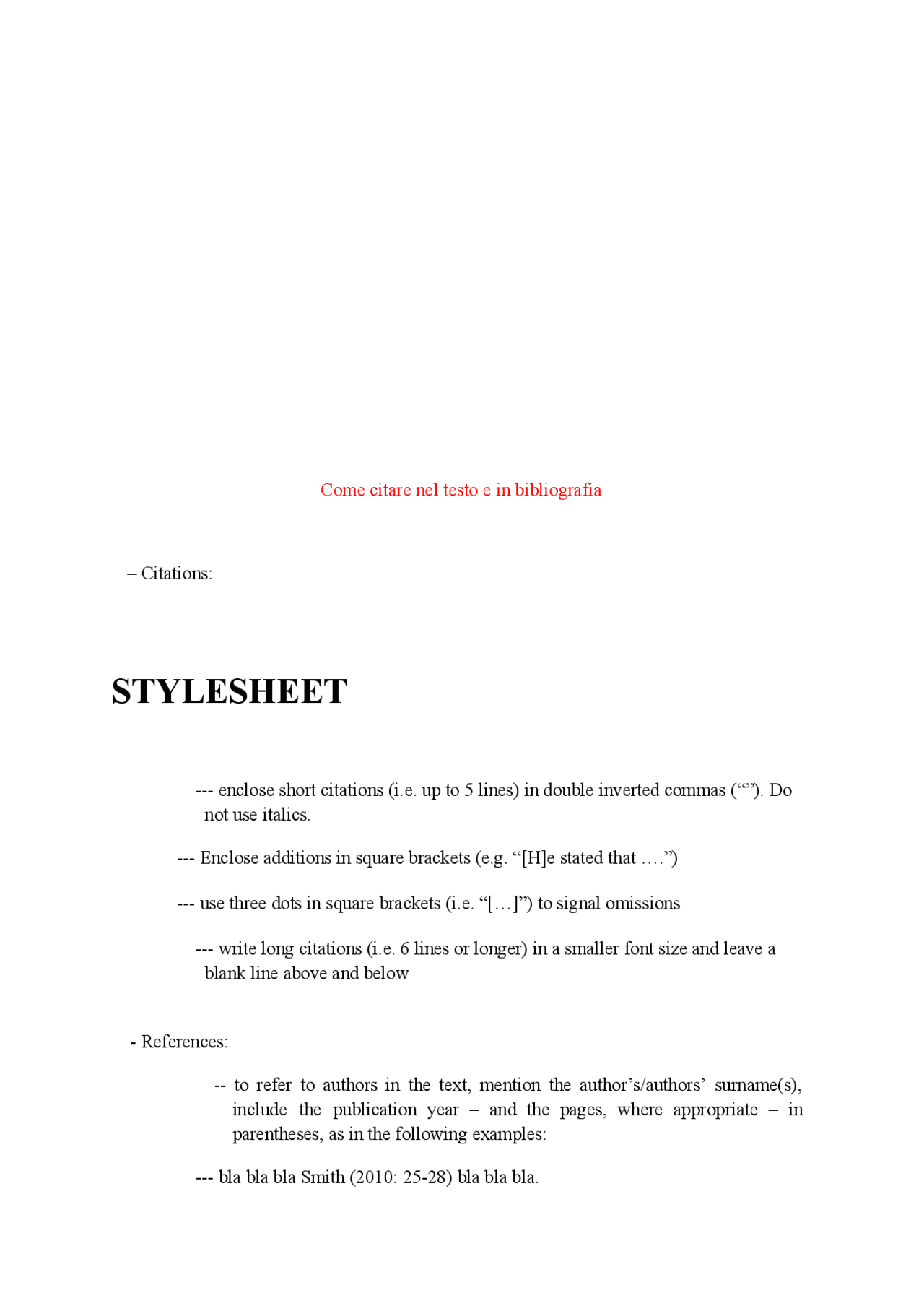 Come citare nel testo e in bibliografia | Tesi di laurea di Storia ...